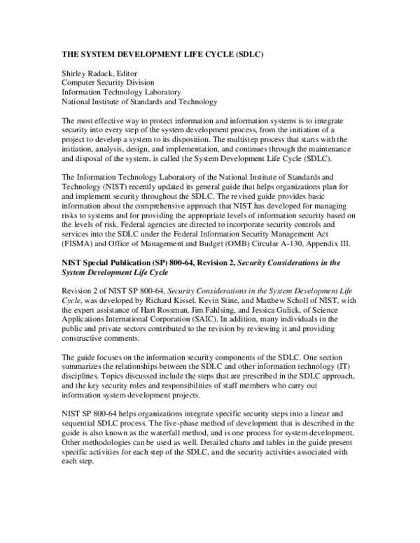 (PDF) System Development Life Cycle (SDLC)