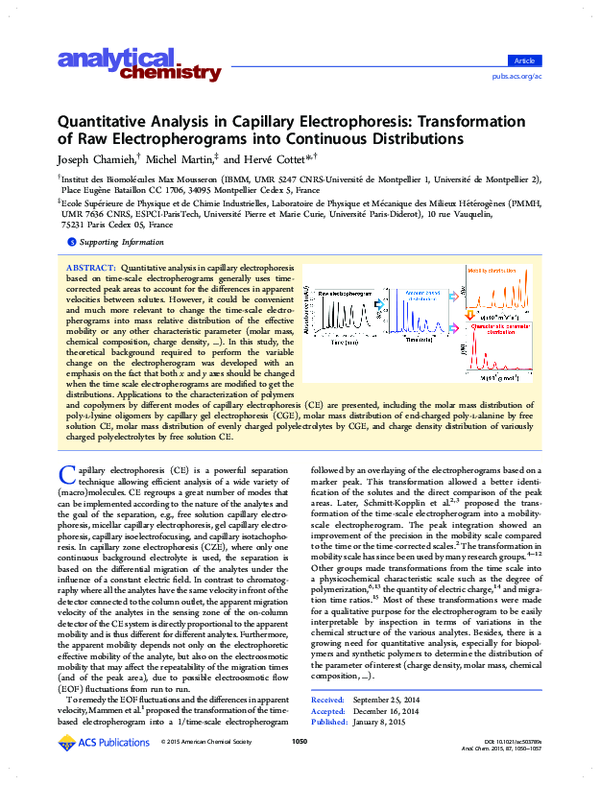 (PDF) Quantitative analysis in capillary electrophoresis ...