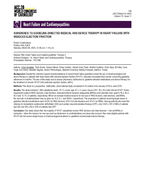 (PDF) Adherence to Guideline-Directed Medical and Device Therapy in ...