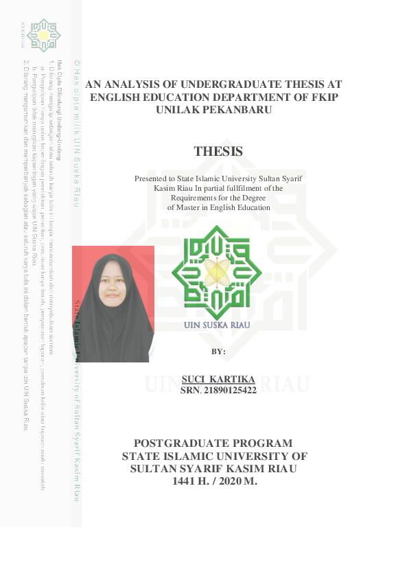 (PDF) An Analysis of Undergraduate Thesis at English Education ...