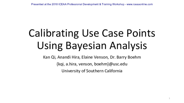 (PDF) Calibrating use case points using bayesian analysis | Anandi Hira - Academia.edu