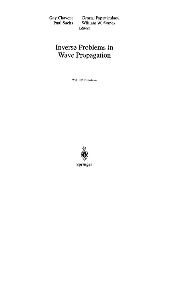 (PDF) Applications of Inverse Methods to the Analysis of Refraction and ...