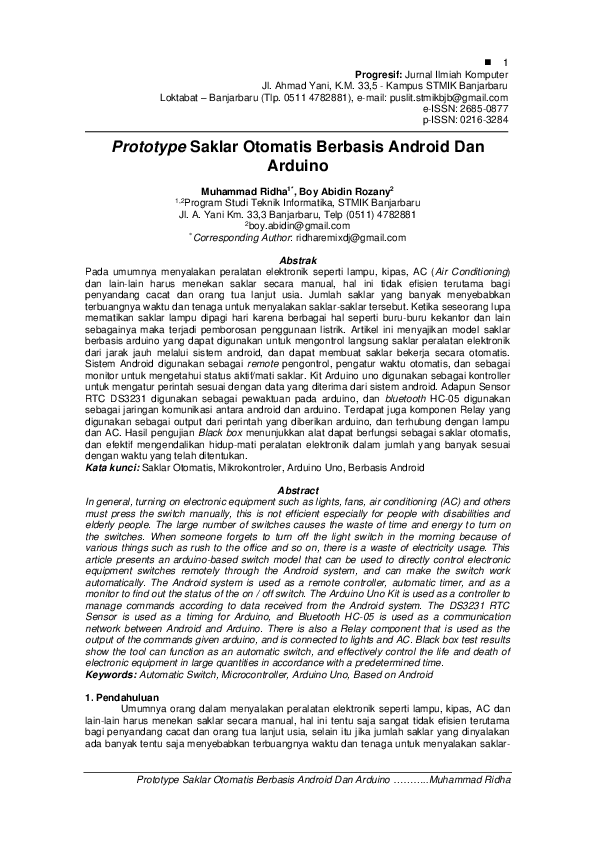 (PDF) Prototype Saklar Otomatis Berbasis Android Dan Arduino | Boy ...