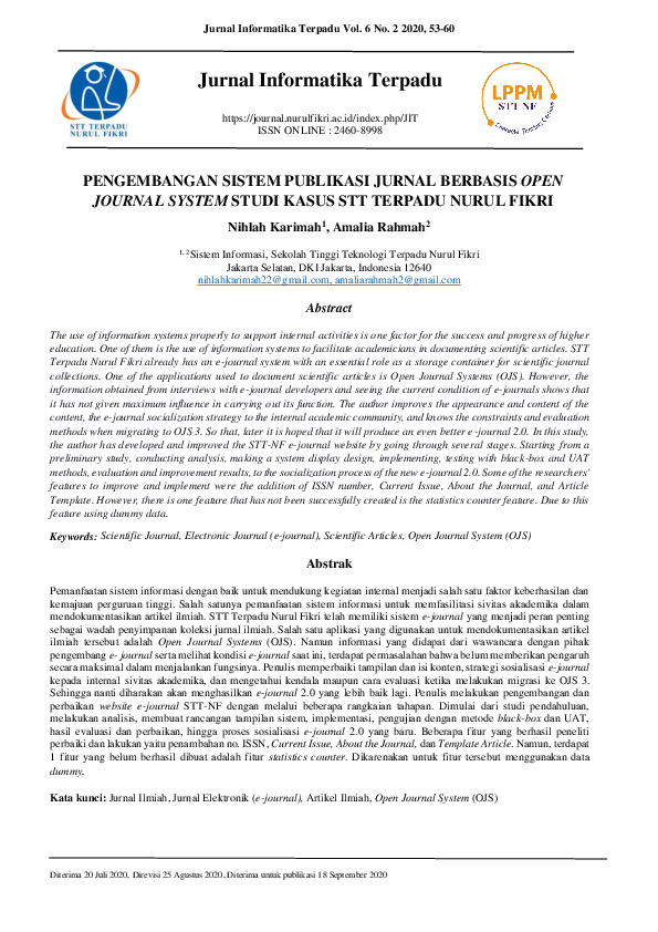(PDF) Pengembangan Sistem Publikasi Jurnal berbasis Open Journal System ...