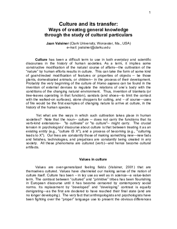 (PDF) Culture and its Transfer: Ways of Creating General Knowledge ...