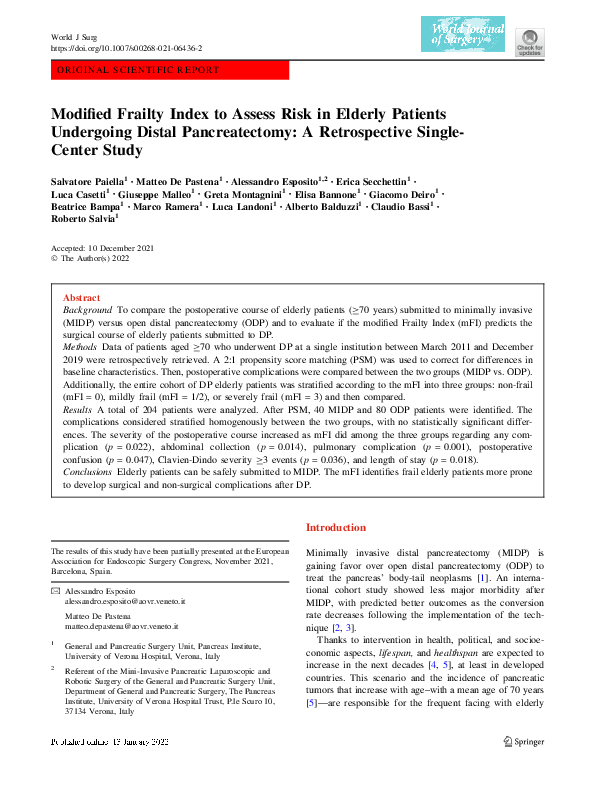 (PDF) Modified Frailty Index to Assess Risk in Elderly Patients ...