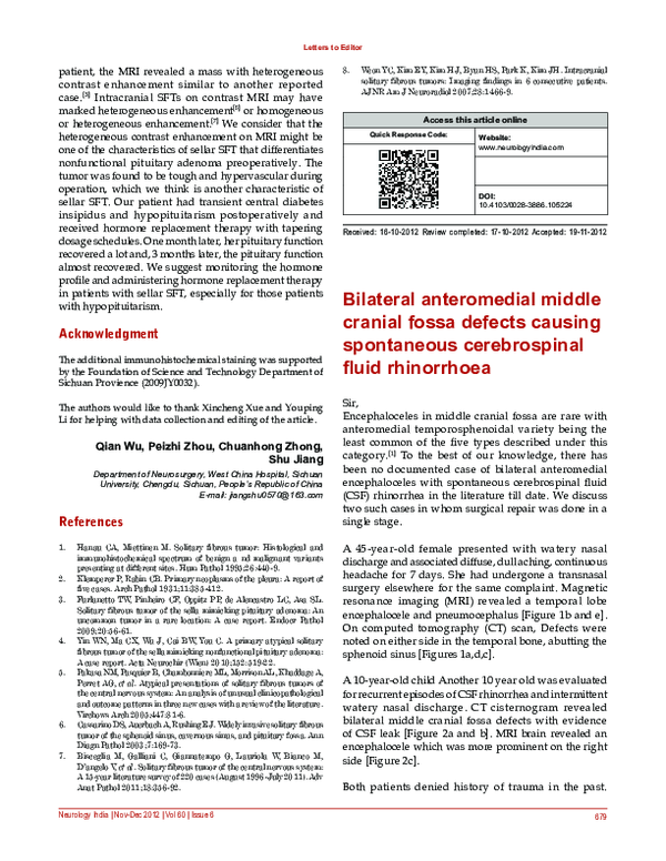 (PDF) Bilateral anteromedial middle cranial fossa defects causing ...