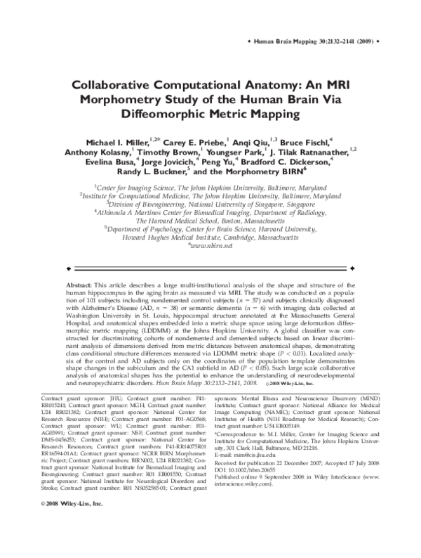 (PDF) Collaborative computational anatomy: An MRI morphometry study of ...