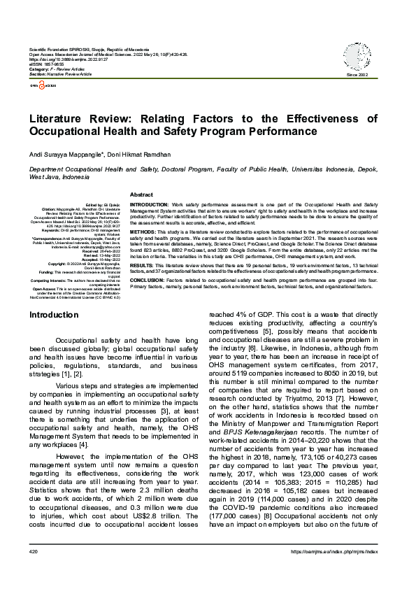 (PDF) Literature Review: Relating Factors to the Effectiveness of ...