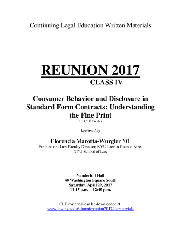 (PDF) Continuing Legal Education Written Materials REUNION 2017 CLASS ...