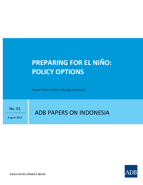 (PDF) Preparing for El Niño: Policy Options