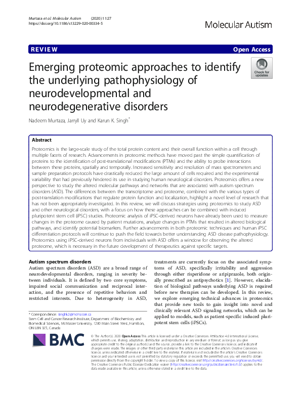 (PDF) Emerging proteomic approaches to identify the underlying ...