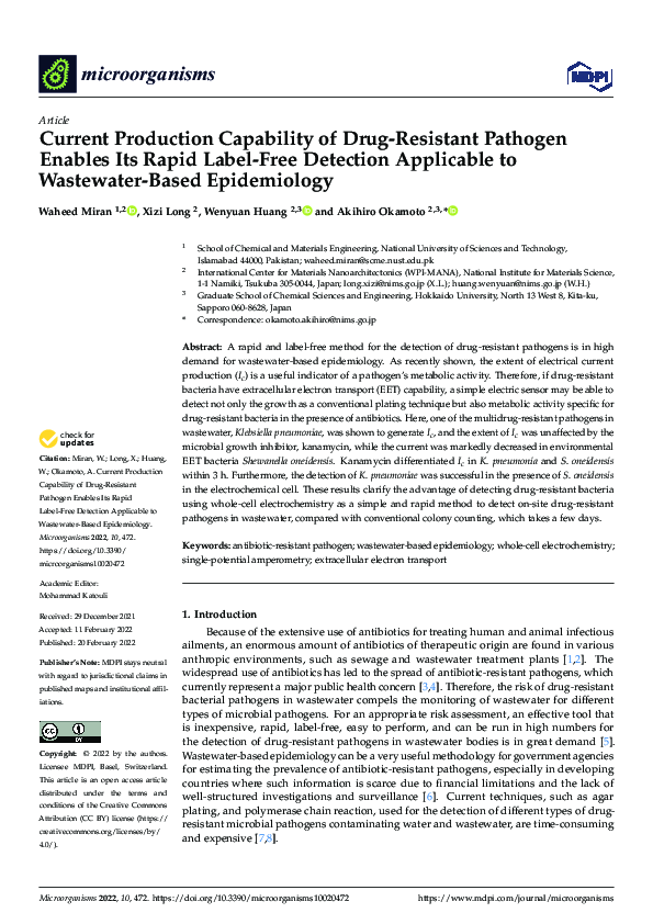 (PDF) Current Production Capability of Drug-Resistant Pathogen Enables Its Rapid Label-Free ...