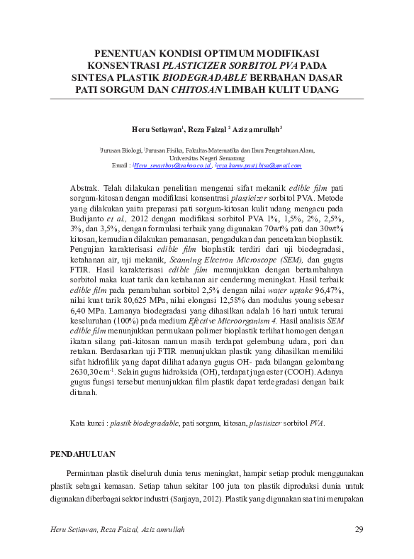 (PDF) Penentuan Kondisi Optimum Modifikasi Konsentrasi Plasticizer ...