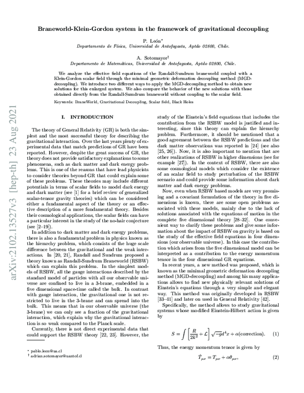 (PDF) Braneworld‐Klein‐Gordon System in the Framework of Gravitational ...