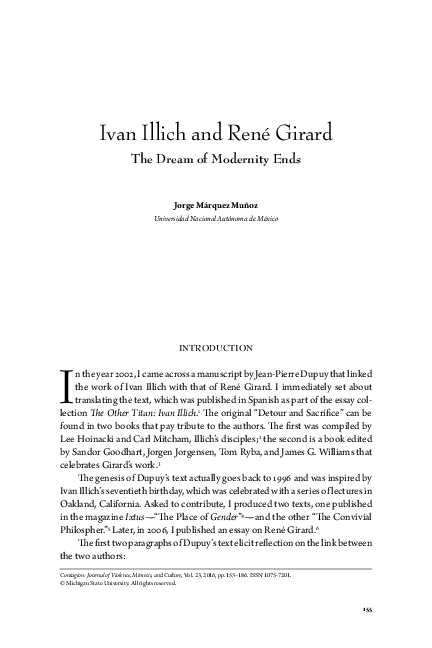 (PDF) Ivan Illich and René Girard