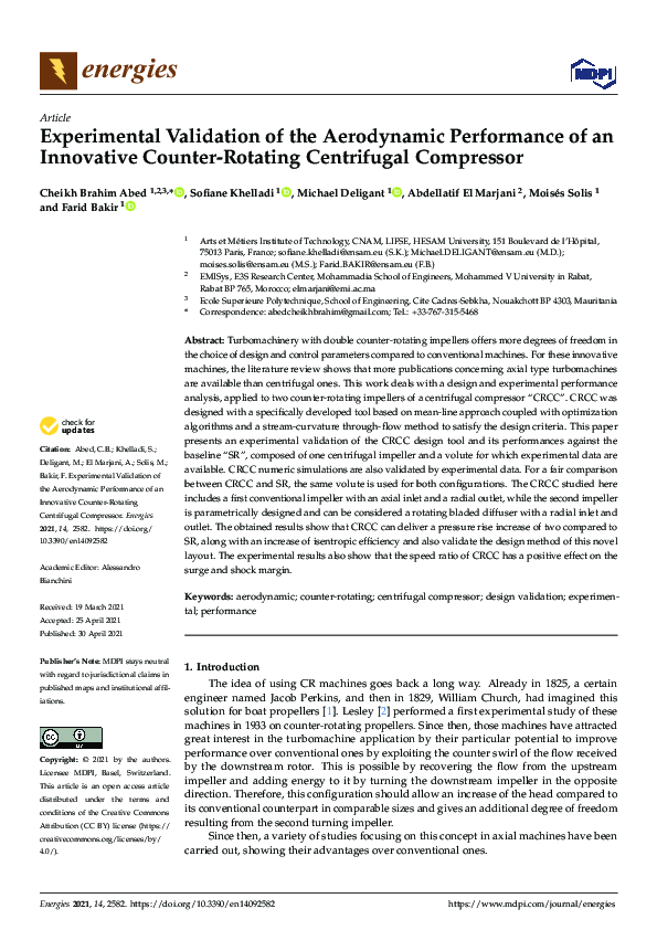 (PDF) Experimental Validation of the Aerodynamic Performance of an ...