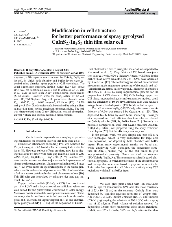 (PDF) Modification in cell structure for better performance of spray ...