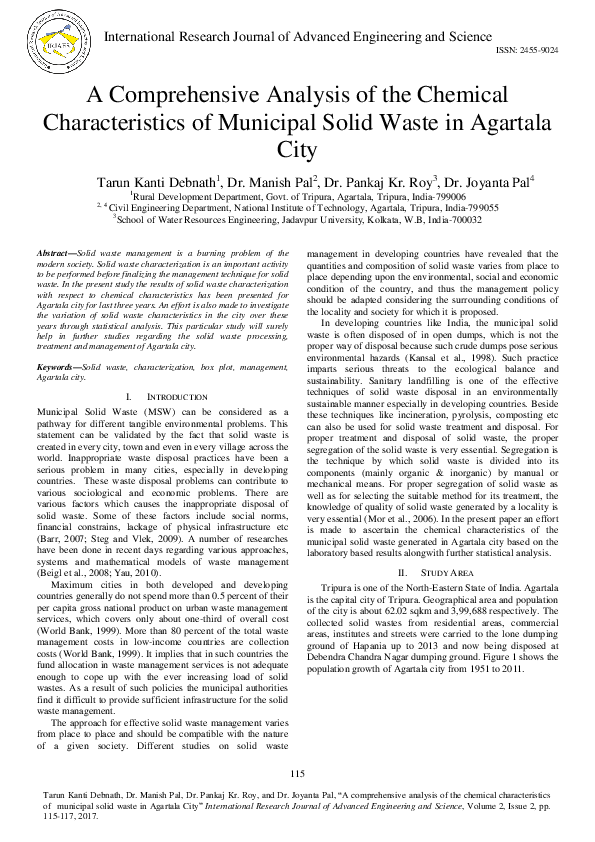 (PDF) A Comprehensive Analysis of the Chemical Characteristics of ...