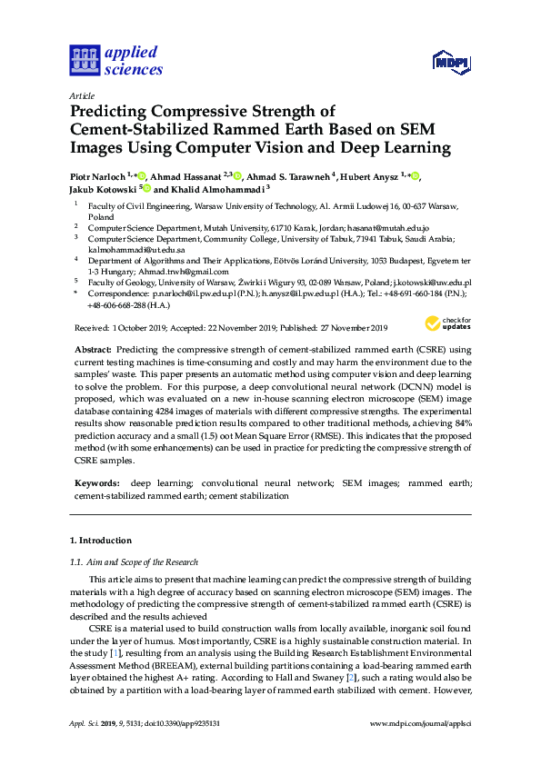 (PDF) Predicting Compressive Strength of Cement-Stabilized Rammed Earth ...