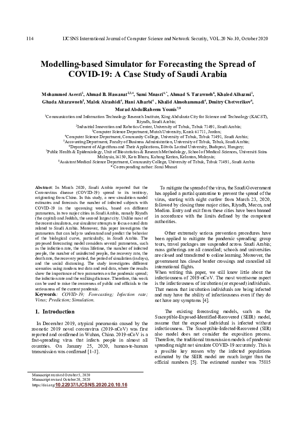 (PDF) Modelling-based Simulator for Forecasting the Spread of COVID-19 ...