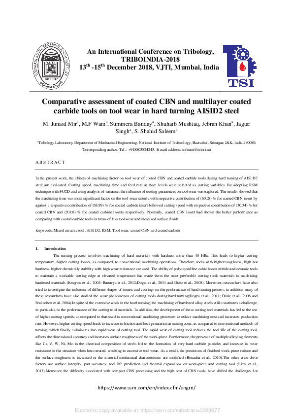 (PDF) Comparative Assessment of Coated CBN and Multilayer Coated ...