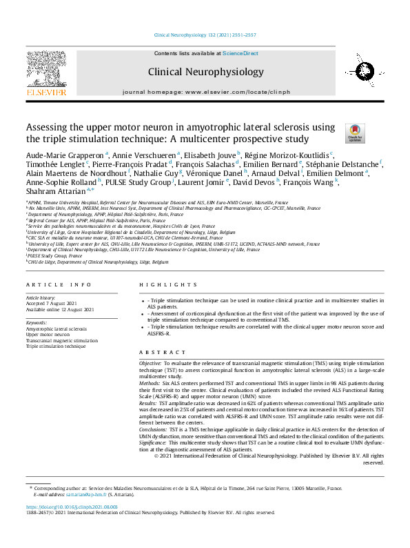 (PDF) Publication Preview Source Assessing the upper motor neuron in ...