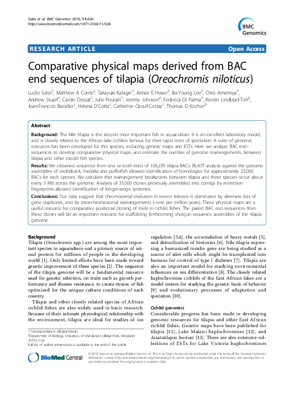 (PDF) Comparative physical maps derived from BAC end sequences of ...