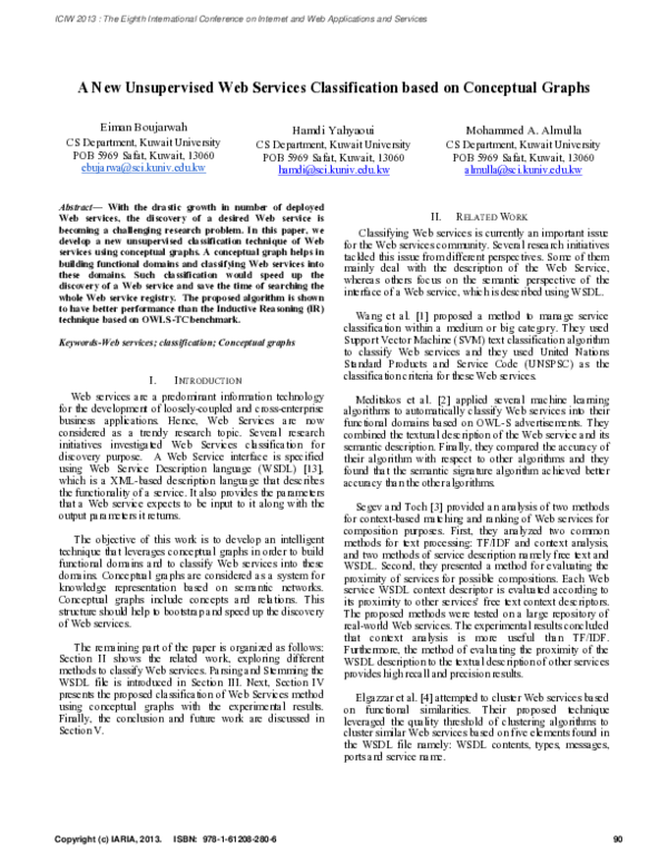 (PDF) A New Unsupervised Web Services Classification based on Conceptual Graphs | Hamdi Yahyaoui ...