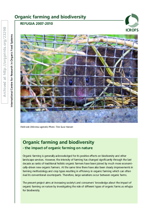 (PDF) Organic farming and biodiversity - the impact of organic farming ...