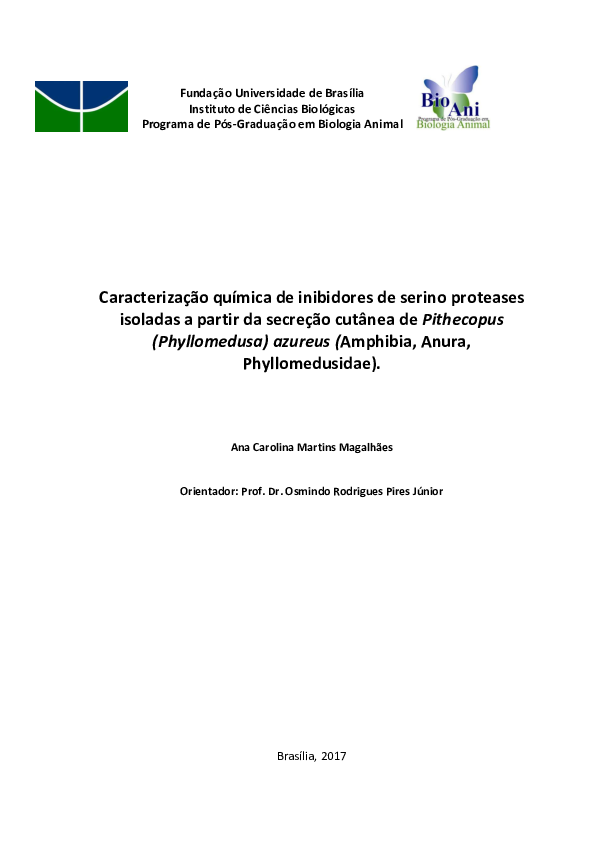 (PDF) Caracterização química de inibidores de serino proteases isoladas ...