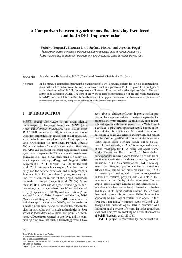 Pdf A Comparison Between Asynchronous Backtracking Pseudocode And Its 7955