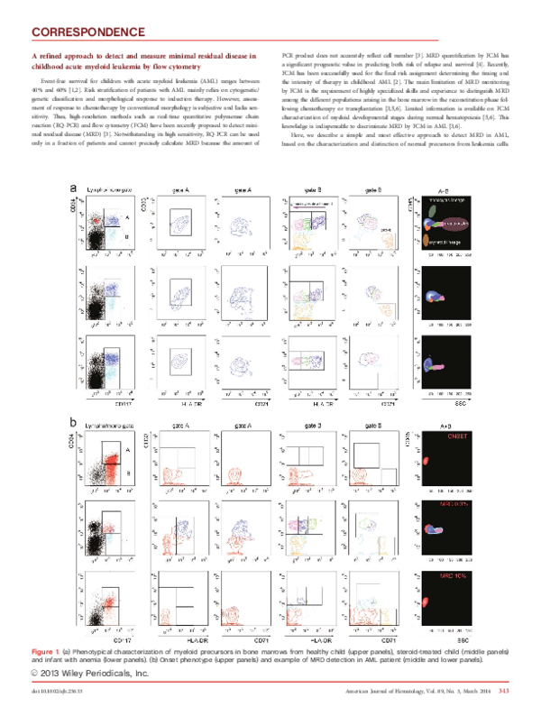 (PDF) A refined approach to detect and measure minimal residual disease ...