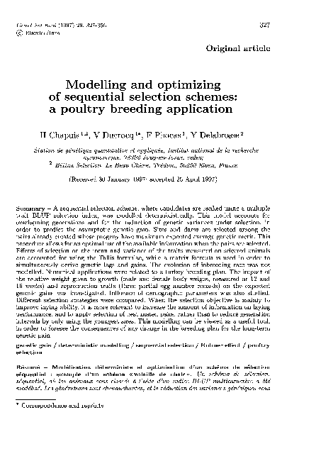 (PDF) Modelling and optimizing of sequential selection schemes: a ...