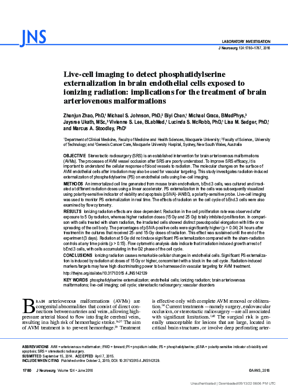 (PDF) Live-cell imaging to detect phosphatidylserine externalization in ...