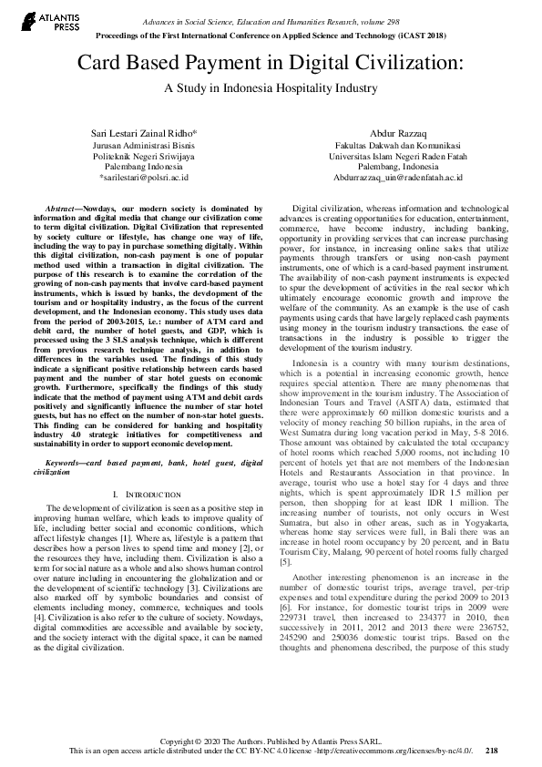 (PDF) Card Based Payment in Digital Civilization: A Study in Indonesia ...