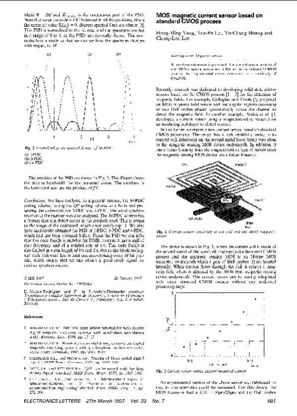 (PDF) MOS magnetic current sensor based on standard CMOS process | Yuchung Huang - Academia.edu