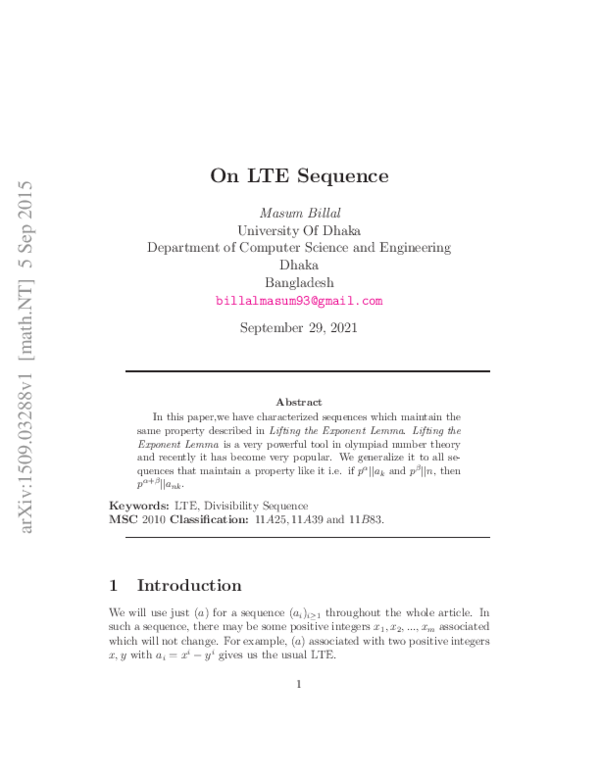 (PDF) General LTE Sequence