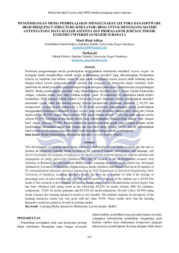 (PDF) Media Interaktif Lectora dan HFSS untuk menunjang materi antenna PENGEMBANGAN MEDIA ...