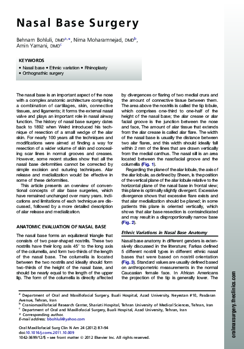 (PDF) Nasal Base Surgery | William E. Silver - Academia.edu