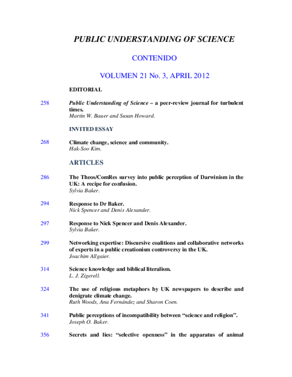 (PDF) Public understanding of science | bankole falade - Academia.edu