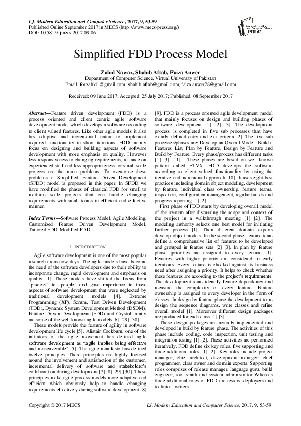 (PDF) Simplified FDD Process Model