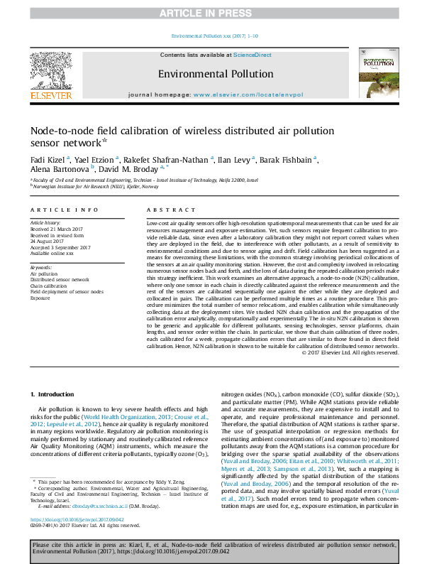 Pdf Node To Node Field Calibration Of Wireless Distributed Air