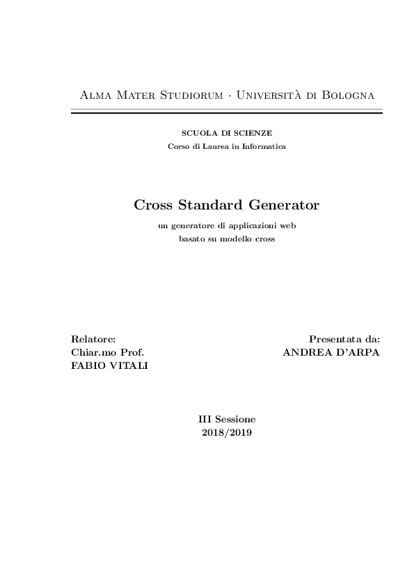 (PDF) Cross Standard Generator