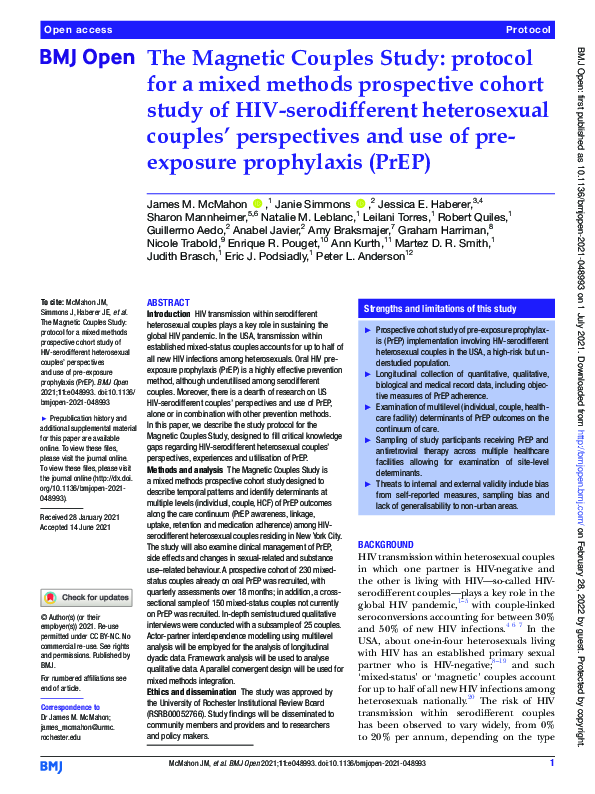 (PDF) The Magnetic Couples Study: protocol for a mixed methods ...
