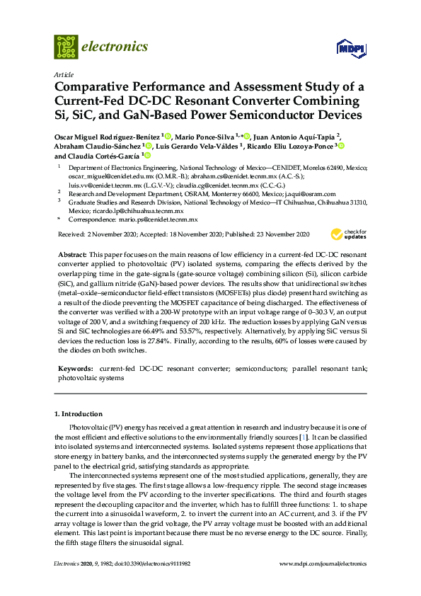 (PDF) Comparative Performance and Assessment Study of a Current-Fed DC-DC Resonant Converter ...