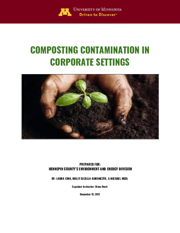 (PDF) Composting Contamination in Corporate Settings