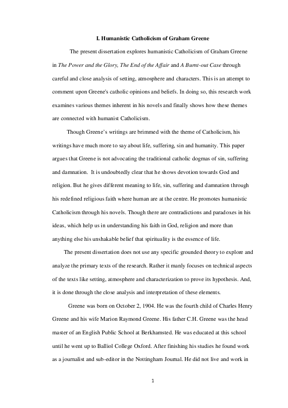 (PDF) Humanistic Catholicism in Graham Greene’s The Power and the Glory ...