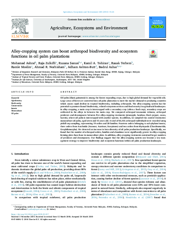(PDF) Alley-Cropping Increases Arthropod Diversity