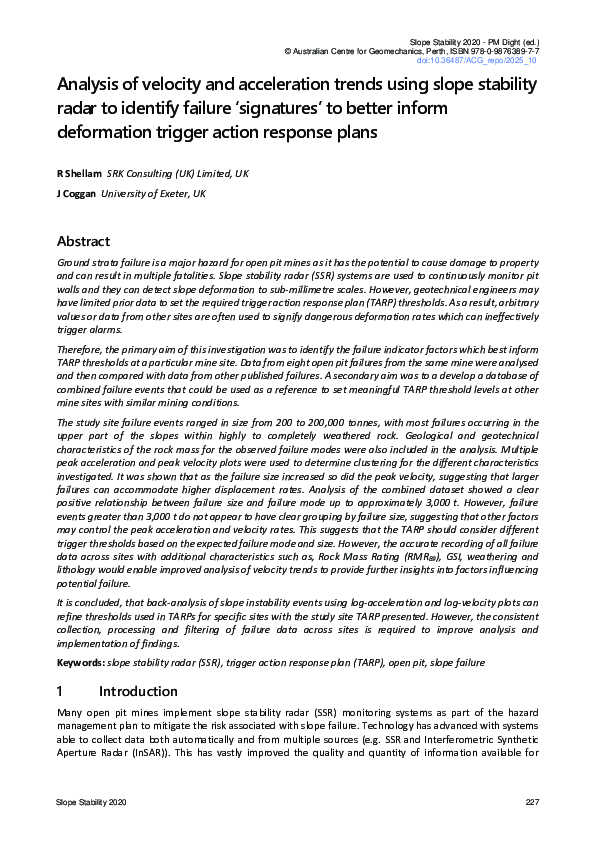 (PDF) Analysis of velocity and acceleration trends using slope ...